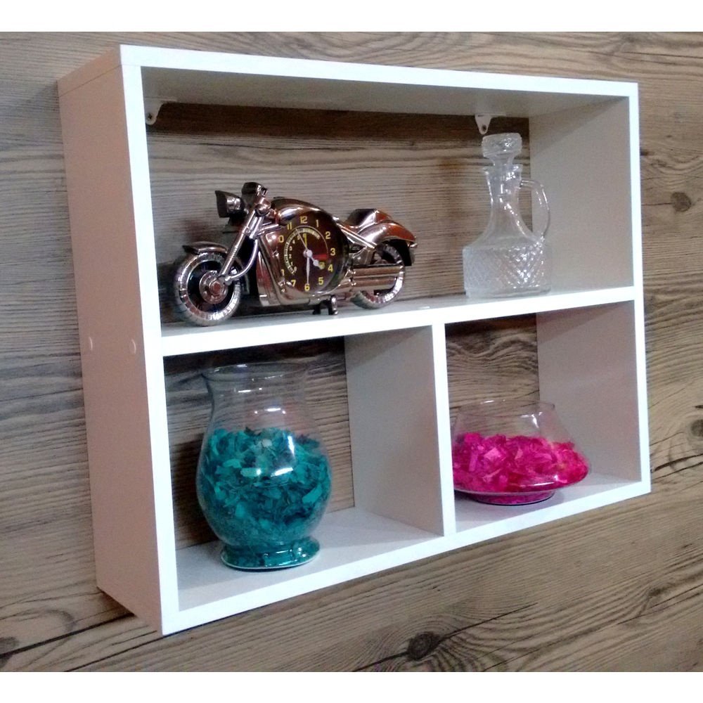 Nicho Suspenso com Prateleira Divisória 100% MDF Unic Plan 60x46cm ...