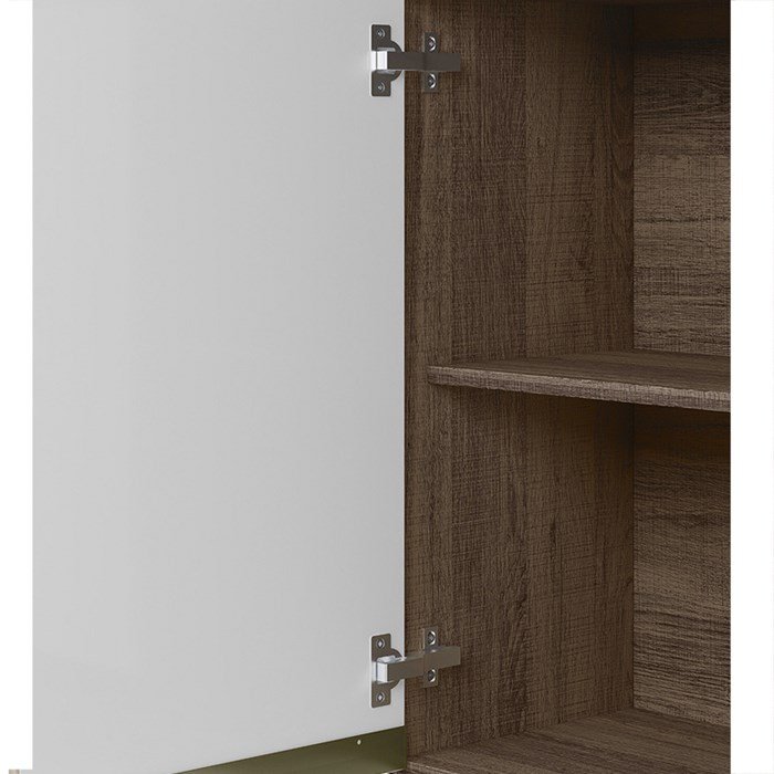 Cozinha Modulada 10 Peças Em MDF Kali Premium CJ11 Amendoa Carvalho ...