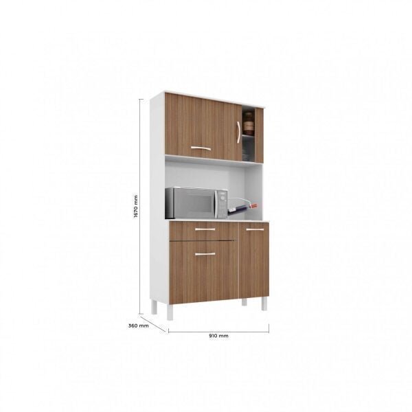 Armário para Cozinha 4 Portas 1 Gaveta Viena Plus Madine | MadeiraMadeira