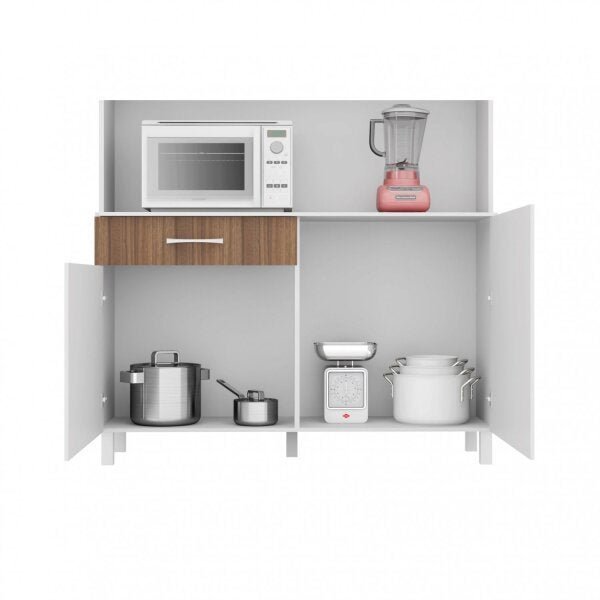 Armário para Cozinha 4 Portas 1 Gaveta Viena Plus Madine | MadeiraMadeira