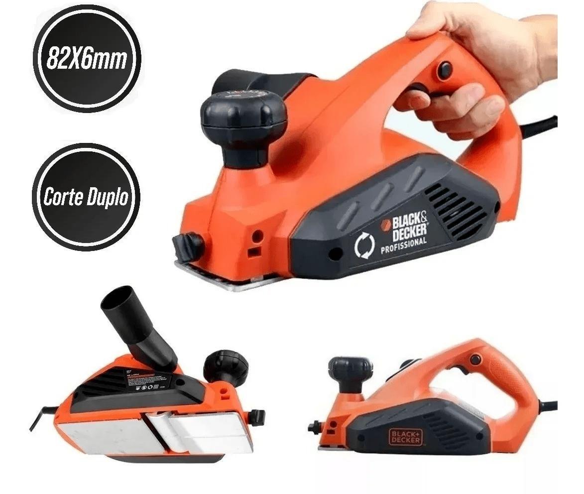 Plaina Elétrica Profissional 3.1/4'' 650W 7698 Black Decker ...