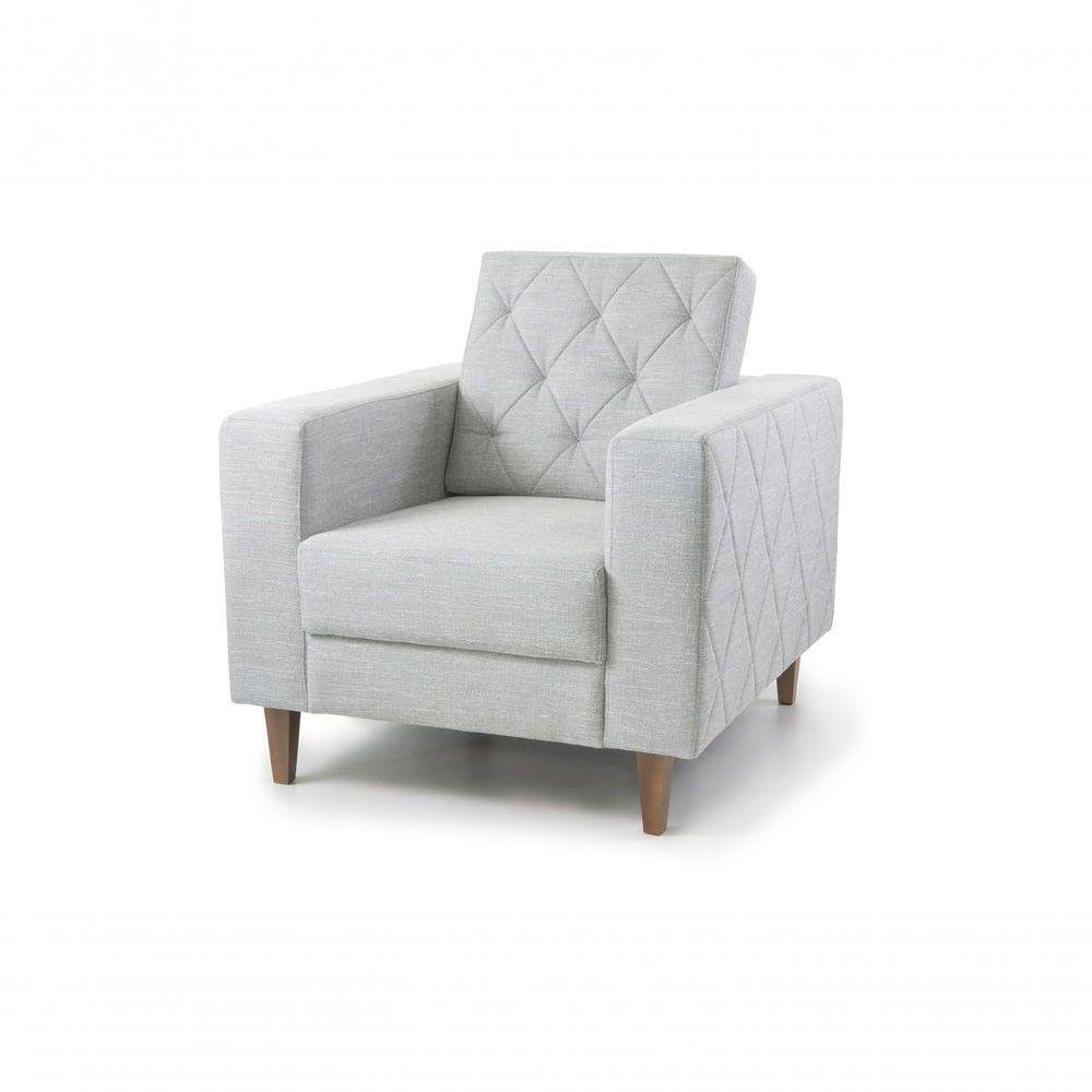 Poltrona Decorativa Viena 85 Cm Com Pés Em Madeira - Konfort ...