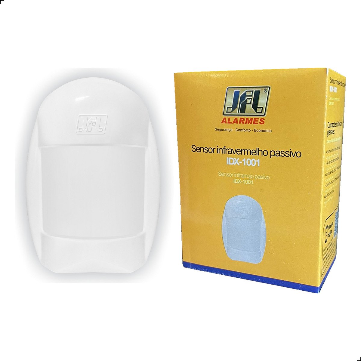 Sensor Infravermelho para Alarme Residencial Jfl Idx-1001 com Fio ...