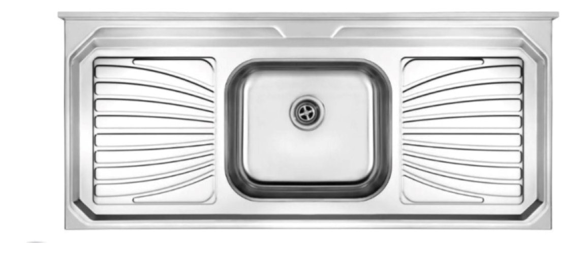 Pia de Inox 1,20 X 0,53 Escorredor com Válvula | MadeiraMadeira