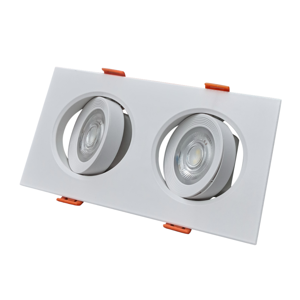 SPOT DE EMBUTIR EASY LED DUPLO 2X5W 400lm BIVOLT:Branco/6500K - (Branco ...