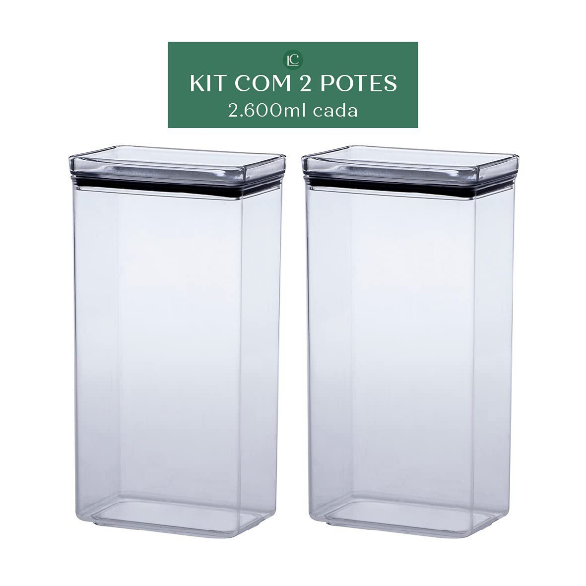 Kit Potes Herméticos 2 Peças - Paramount | MadeiraMadeira