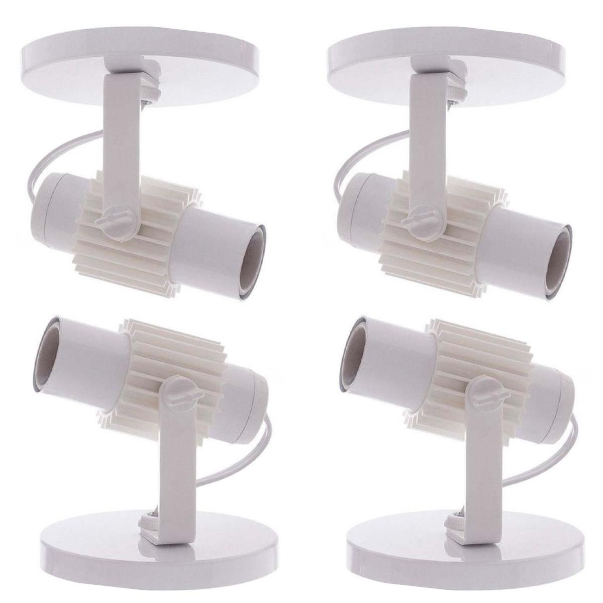 Kit 04 Luminária Spot Simples Direcionável Plafon De Teto Parede ...