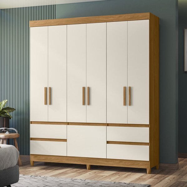 Guarda-Roupa Casal 7 Portas 4 Gavetas Utille Albatroz Móveis ...