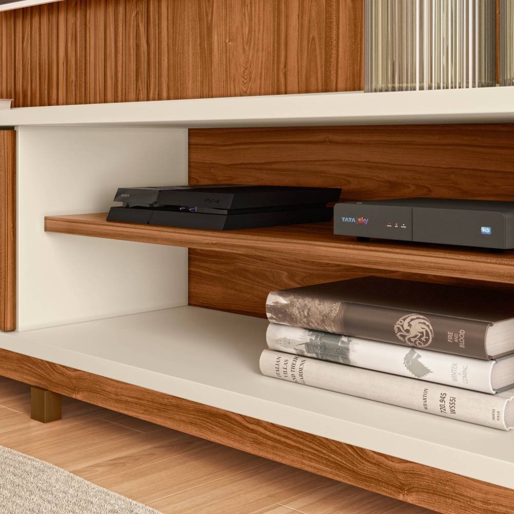 Rack Ester TV 75" 210cm Mel Off White Tana Decor | MadeiraMadeira