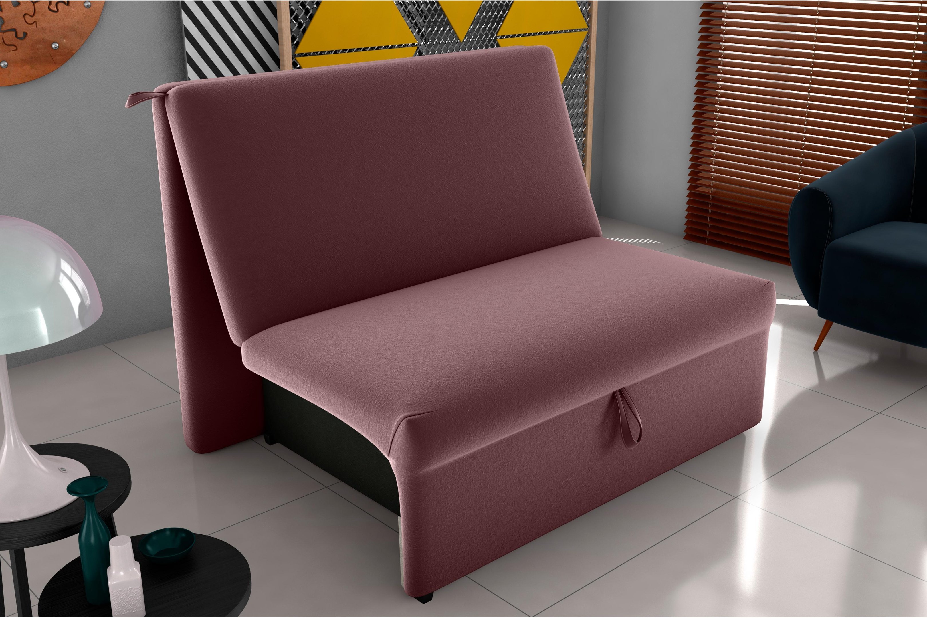 Sofá Cama Malu Veludo Rose E431 - Matrix | MadeiraMadeira