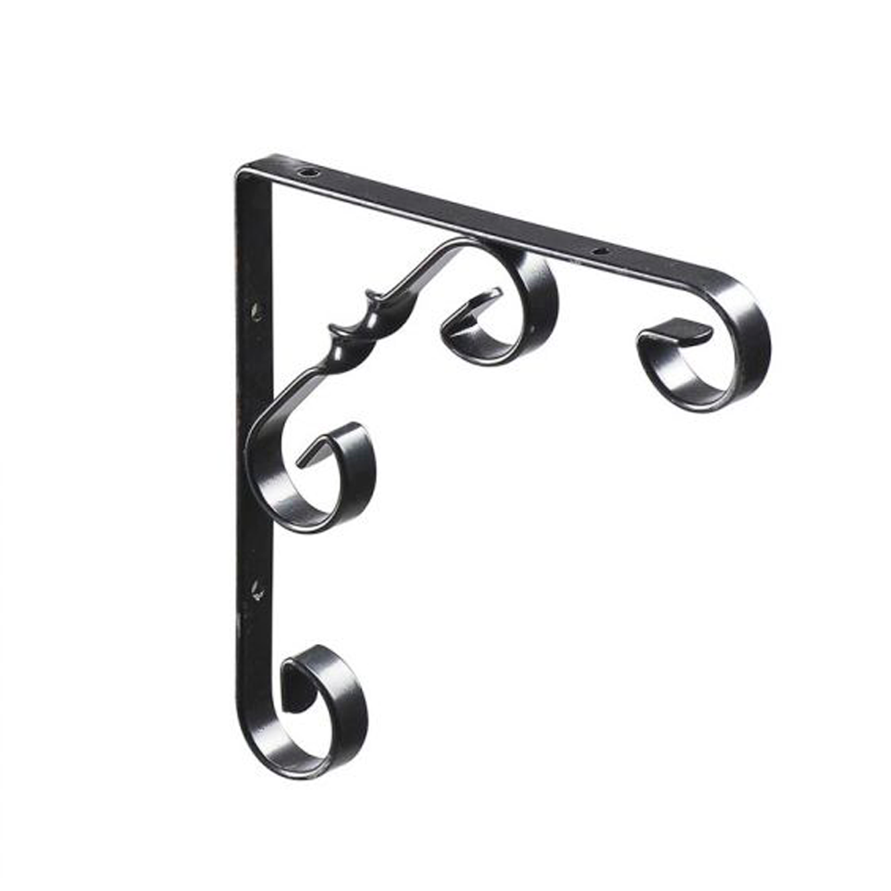 Mão Francesa Colonial 15Cm em Aço Preto Multivisão | MadeiraMadeira