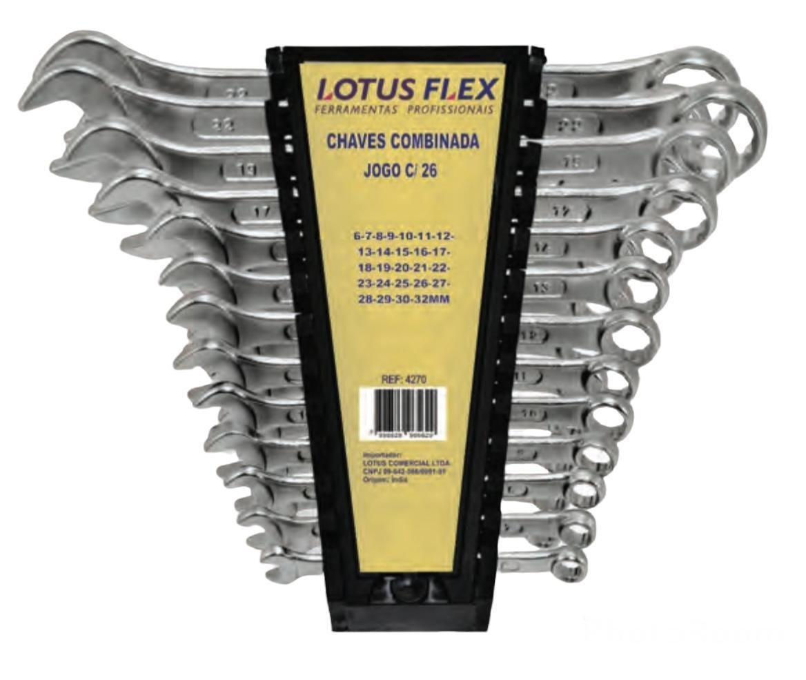 Jogo Chave Combinada com 28 Pçs da 6 a 32mm - Lotus | MadeiraMadeira