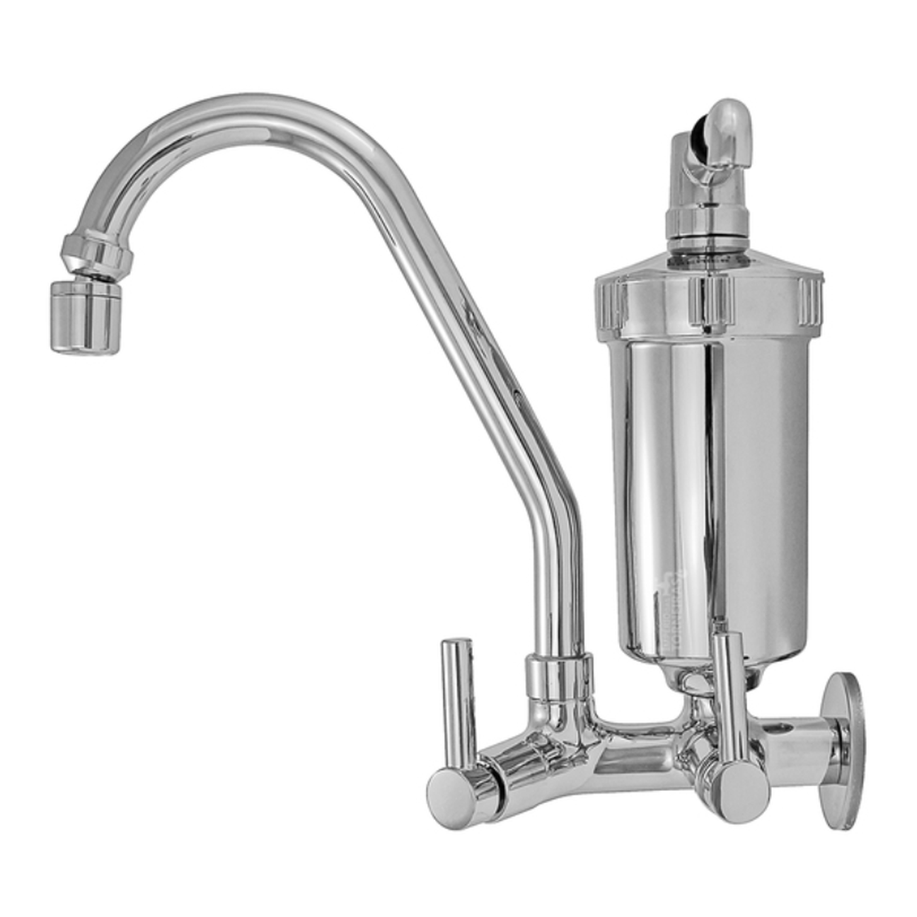 Torneira Bica Móvel Abs com Filtro Abs 2167 Pia Parede Copo Abs C-60 1/ ...