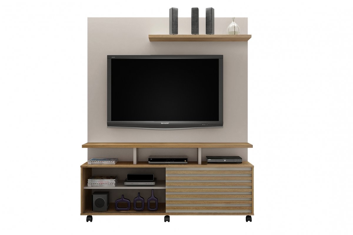 Home Theater Star Valdemoveis Off White/Cinamomo | MadeiraMadeira
