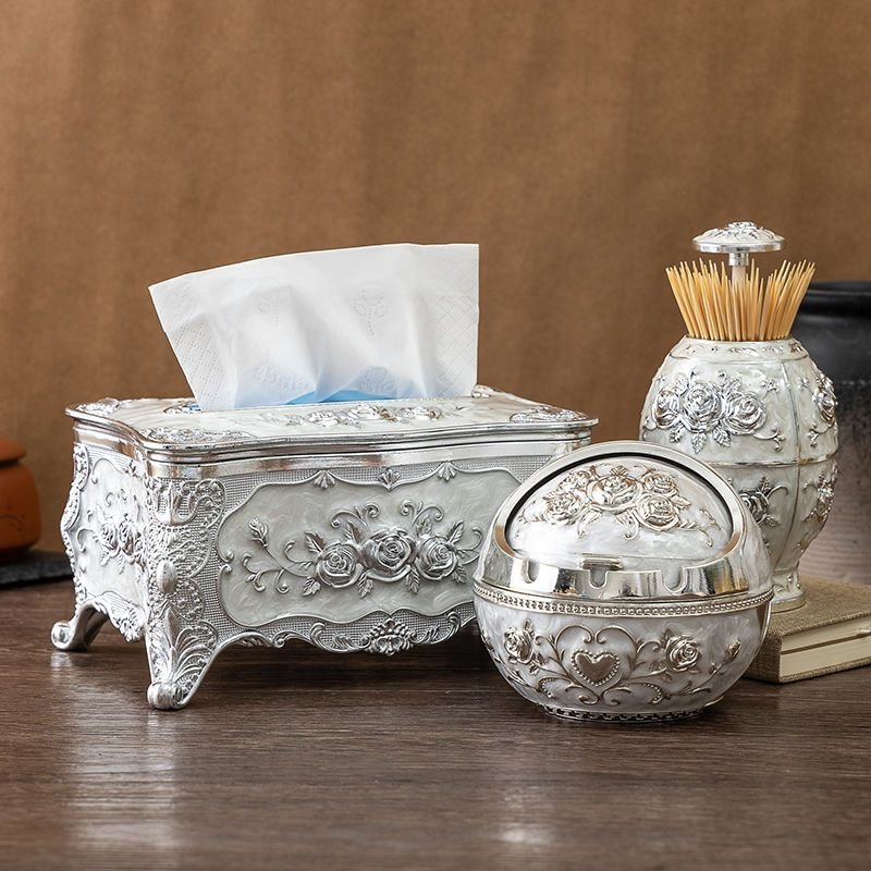 Luz Luxo Pressionando Toothpick Container Set, Caixa de Armazenamento ...