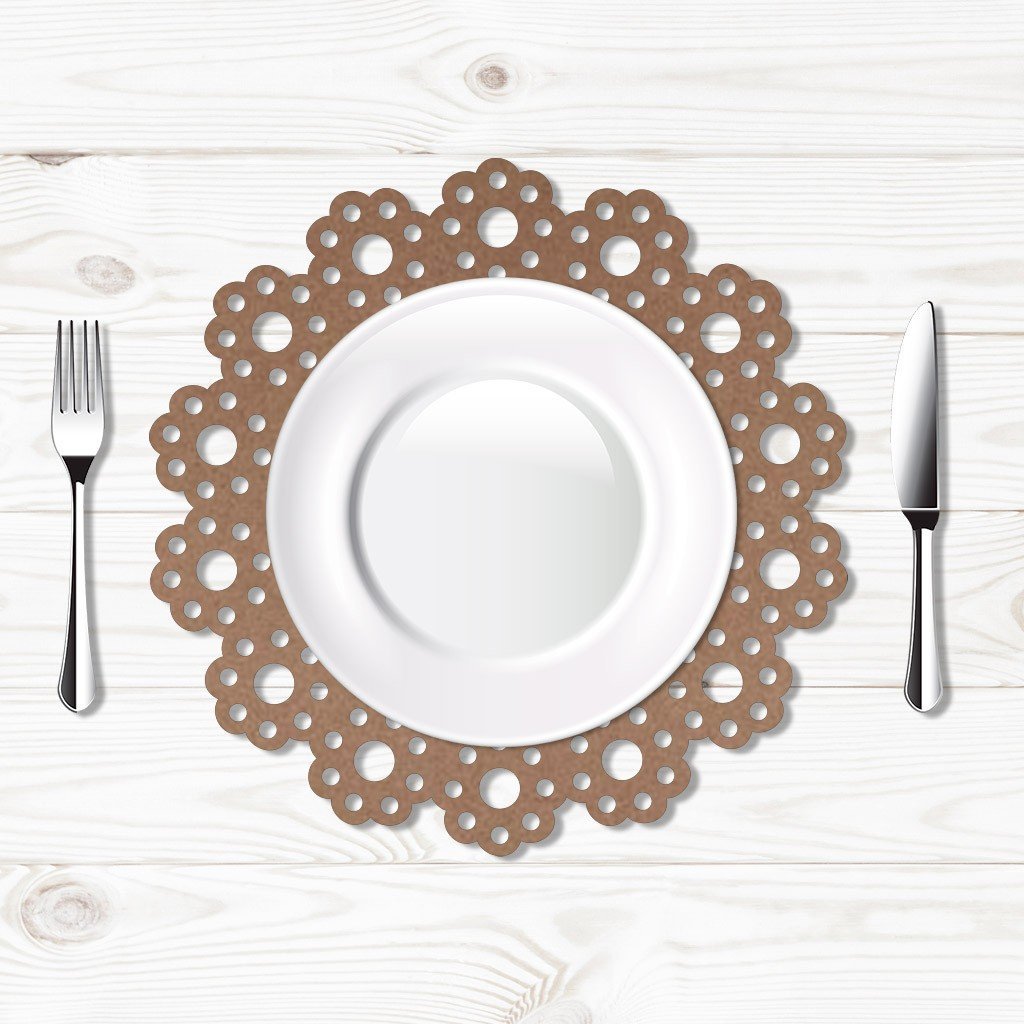 Sousplat em MDF Geométrico Cru | MadeiraMadeira