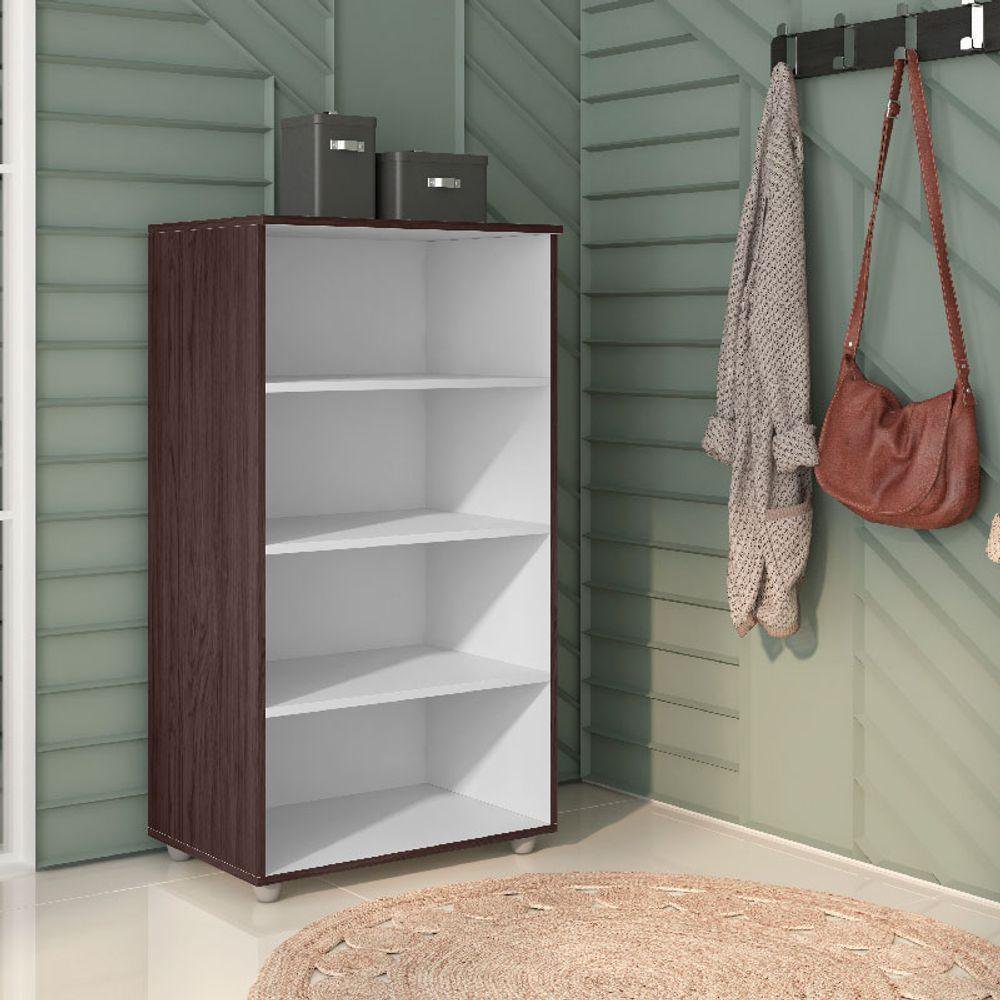 Armário Multiuso Organizador 2 Portas Mdp 60cm Castanho | MadeiraMadeira