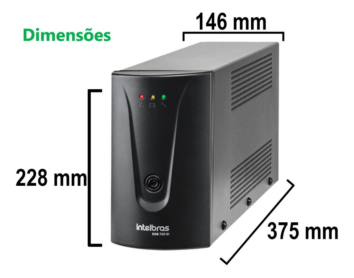 Nobreak Intelbras Xnb 720Va Entrada Bivolt Saída 120v Computador Notebook Video Game Cftv ...