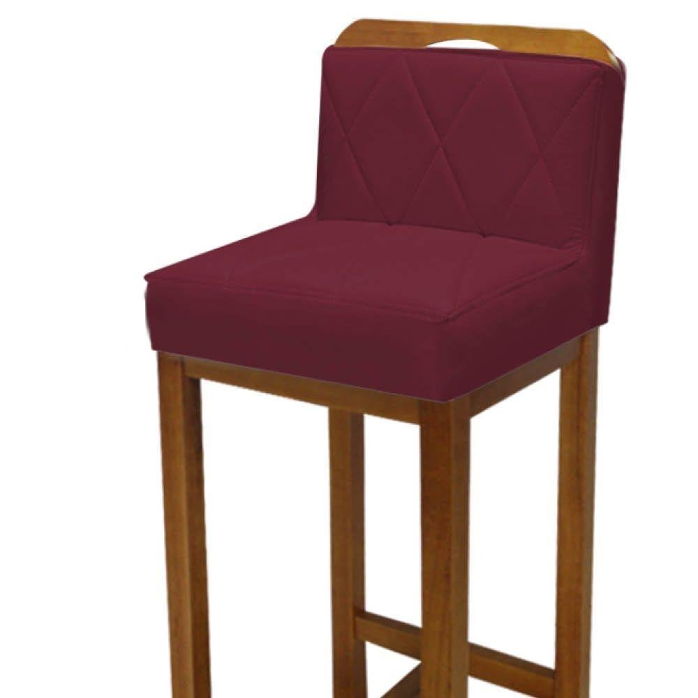 Kit 10 Banqueta Alta Com Encosto Simon Base Madeira | MadeiraMadeira