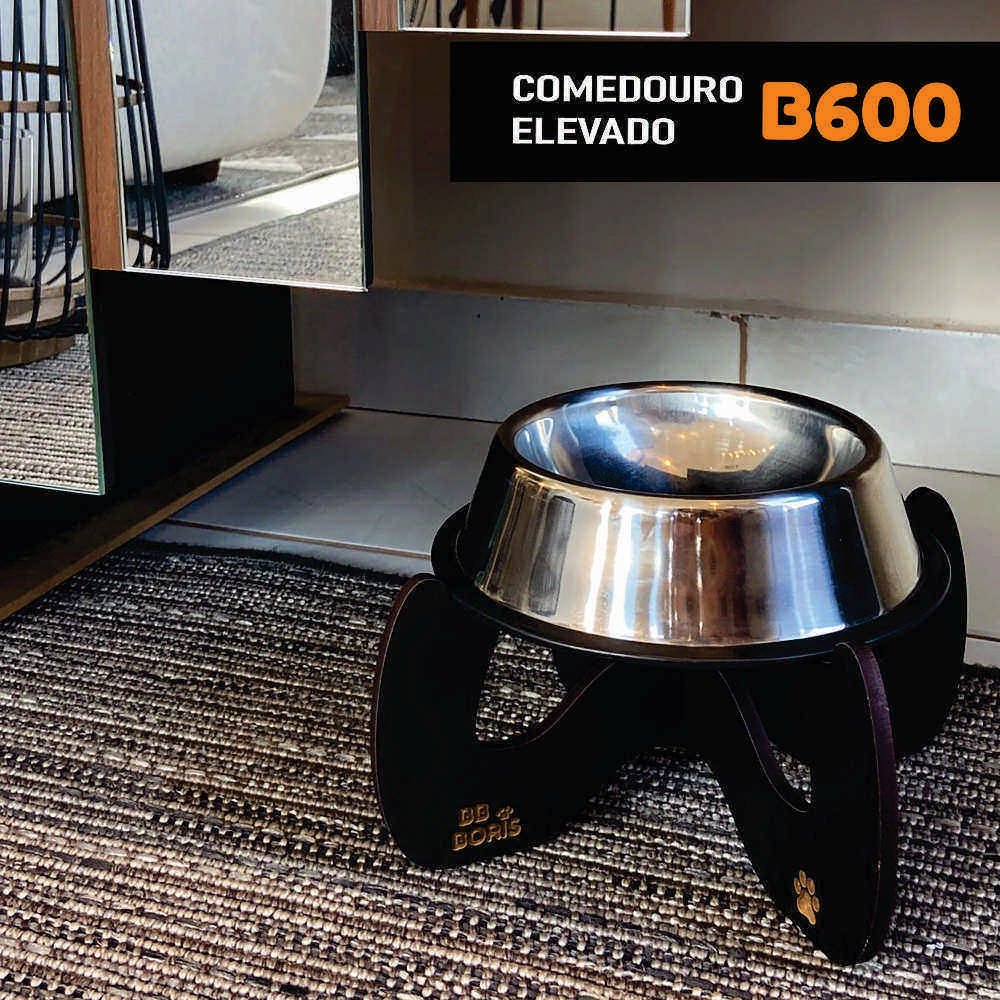 Casinha Toca Cat Line Pet Gato Premium MDF com Comedouro Inox Preto ...