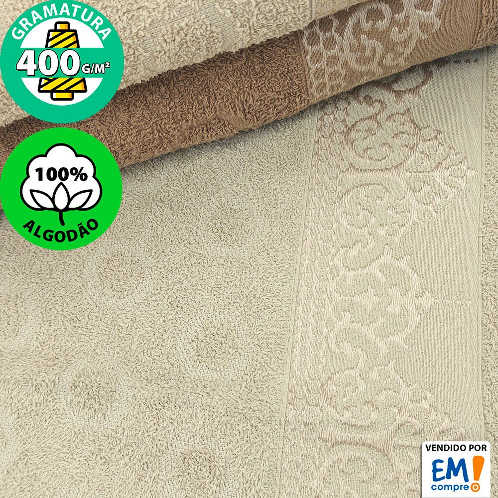 Jogo De Toalhas Mineral 3 Peças Banhão e Rosto em Algodão Marcotex ...