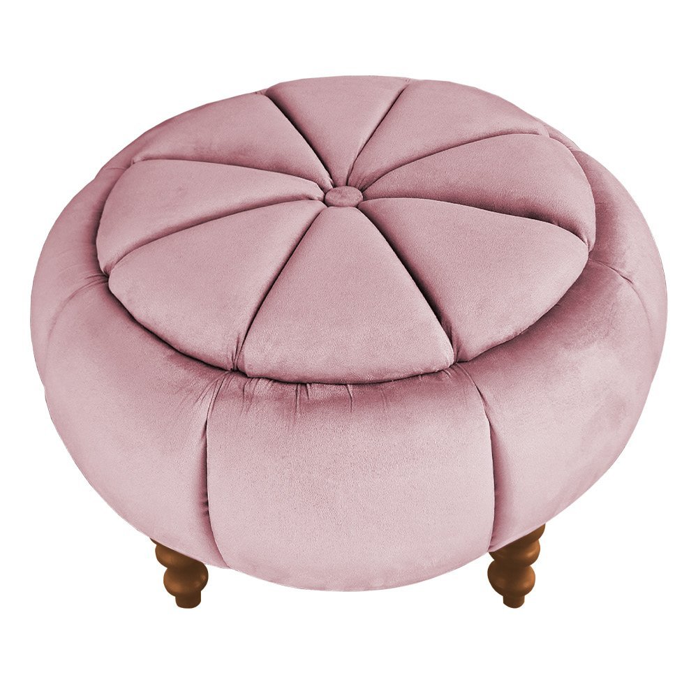 Puff da Vinci Abóbada 65 Cm Suede Slk Decor Amara Rosa Claro ...