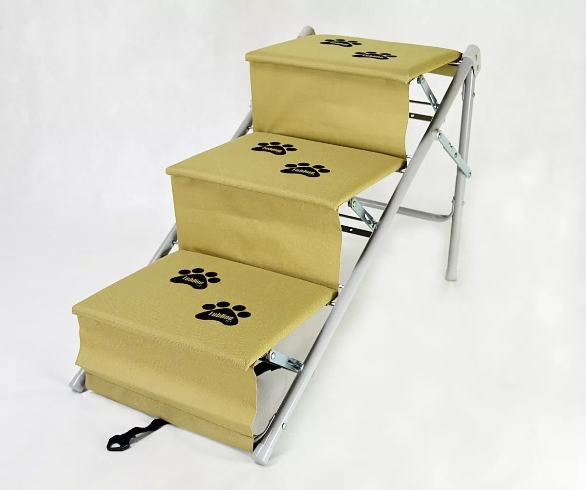 Tubline Escada para Cães Cachorro Dobravel Rampa Pet Cor Bege Pet One ...