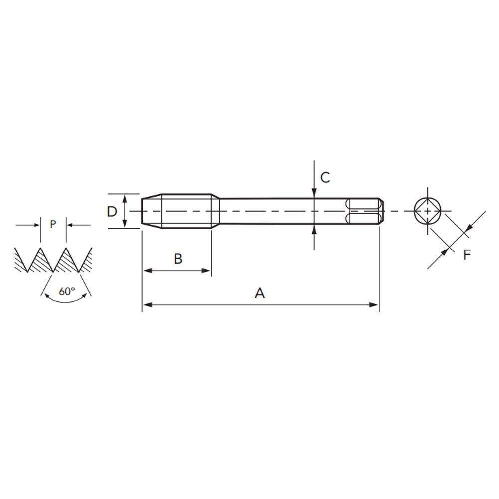 Macho para Máquina Hsse M12,0 X 1,75 Mt 260/3 - Din 376 - Osg | MadeiraMadeira