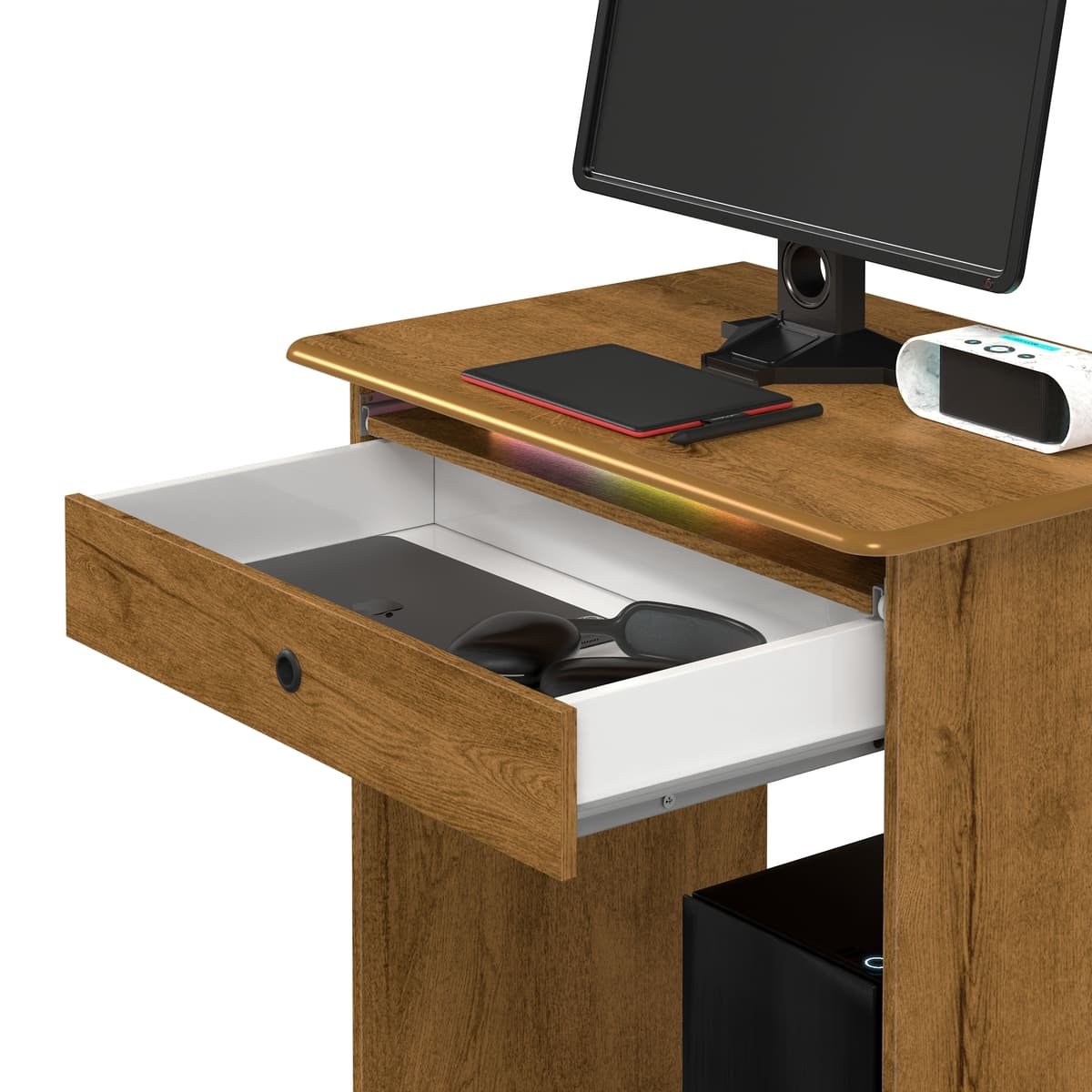 Mesa para Computador Compacta com Gaveta Escrivaninha Moderna para ...