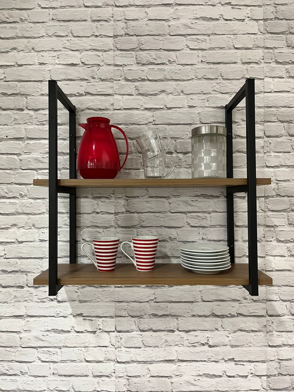 Prateleira Estilo Industrial Suspensa 68cm Cozinha Design | MadeiraMadeira