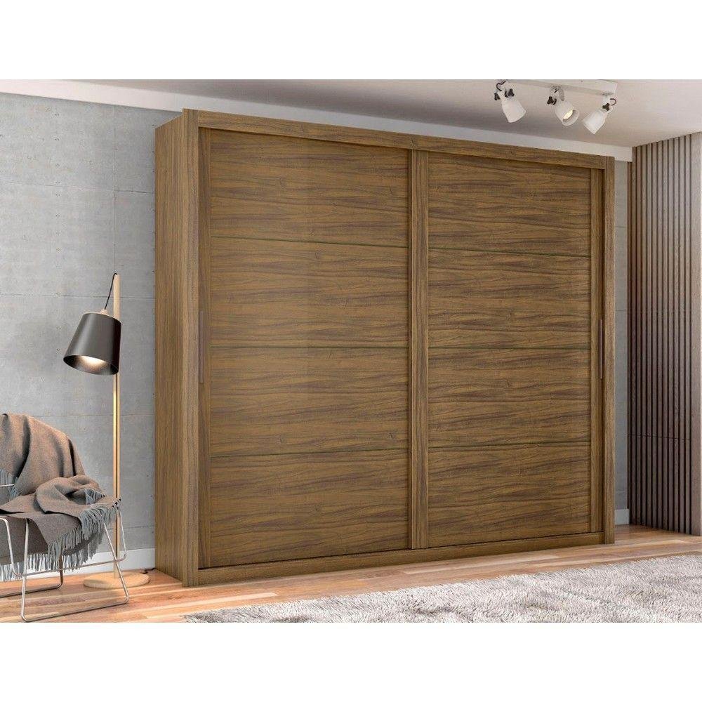 Roupeiro Imperador Plus 2 Portas E 6 Gavetas Zanzini Nogal | MadeiraMadeira