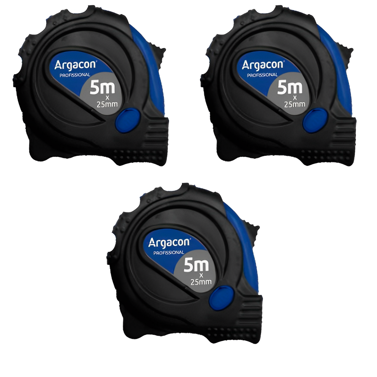 Trena Aço Fita Metálica Profissional 5m com Trava Kit 3 Unid ...