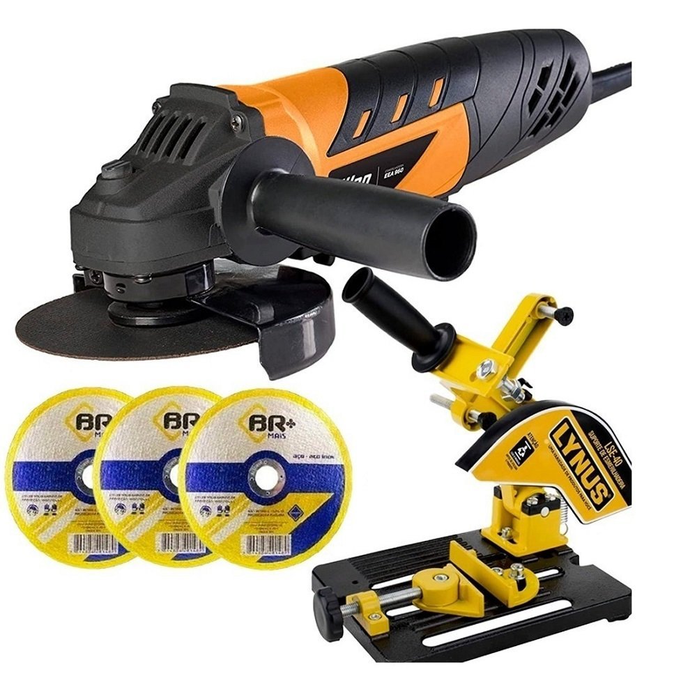 ESMERILHADEIRA ANGULAR 5'' 960W WAP + SUPORTE + DISCOS | MadeiraMadeira