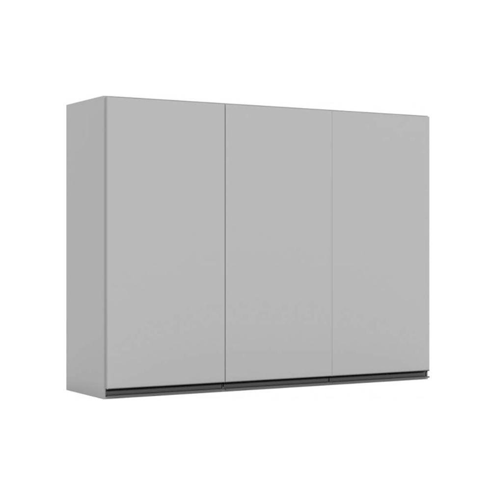 Armário Aéreo Cozinha Modulado Belize c/ 3 Portas Cinza - Henn ...