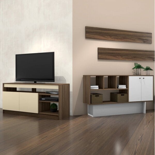 Conjunto Rack para TV até 48 Polegadas e Aparador 2 Portas | MadeiraMadeira