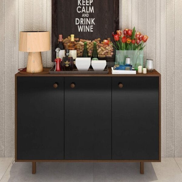 Conjunto Rack para TV até 48 Polegadas 2 Portas e Buffet 3 Portas ...