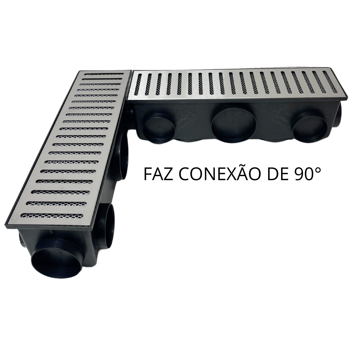 Ralo Completo Externo 15x50 Inox 304 com Tela e 11 Saídas | MadeiraMadeira