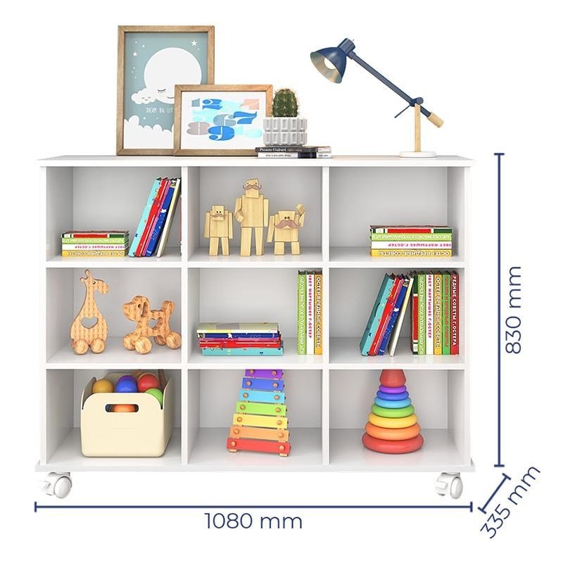 Nicho Organizador 1478 com 3 Gavetas Branco/Colorido - Qmovi ...