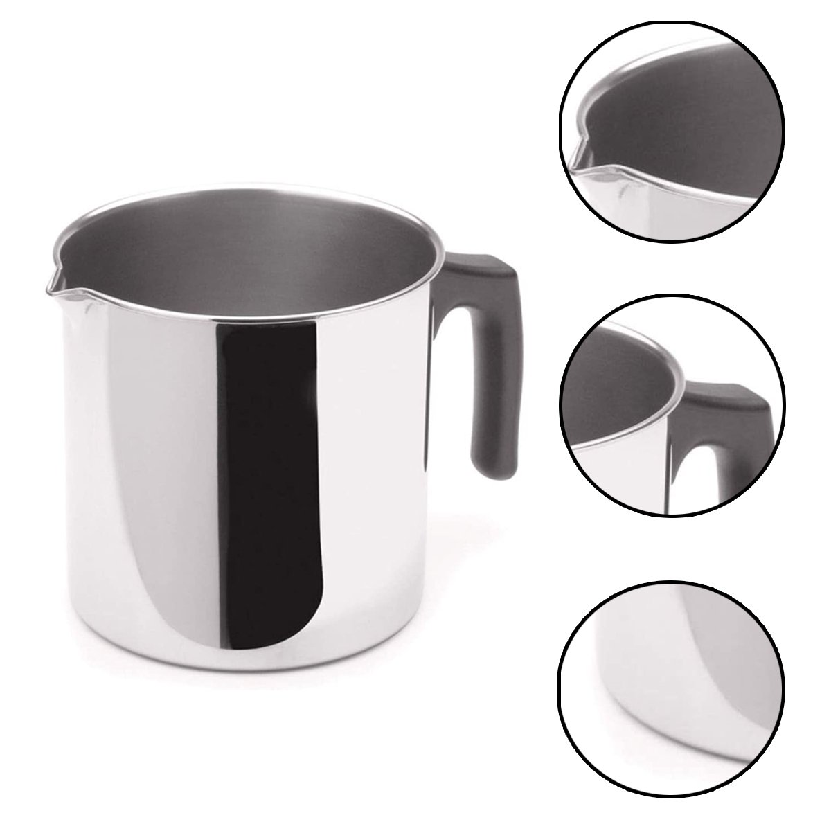Leiteira Fervedor Inox Para Fogao De Indução Forma 650 Ml | MadeiraMadeira