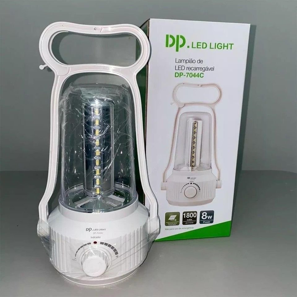 Lampião de LED Luminária Recarregável 36 LEDs Bivolt - Branco ...