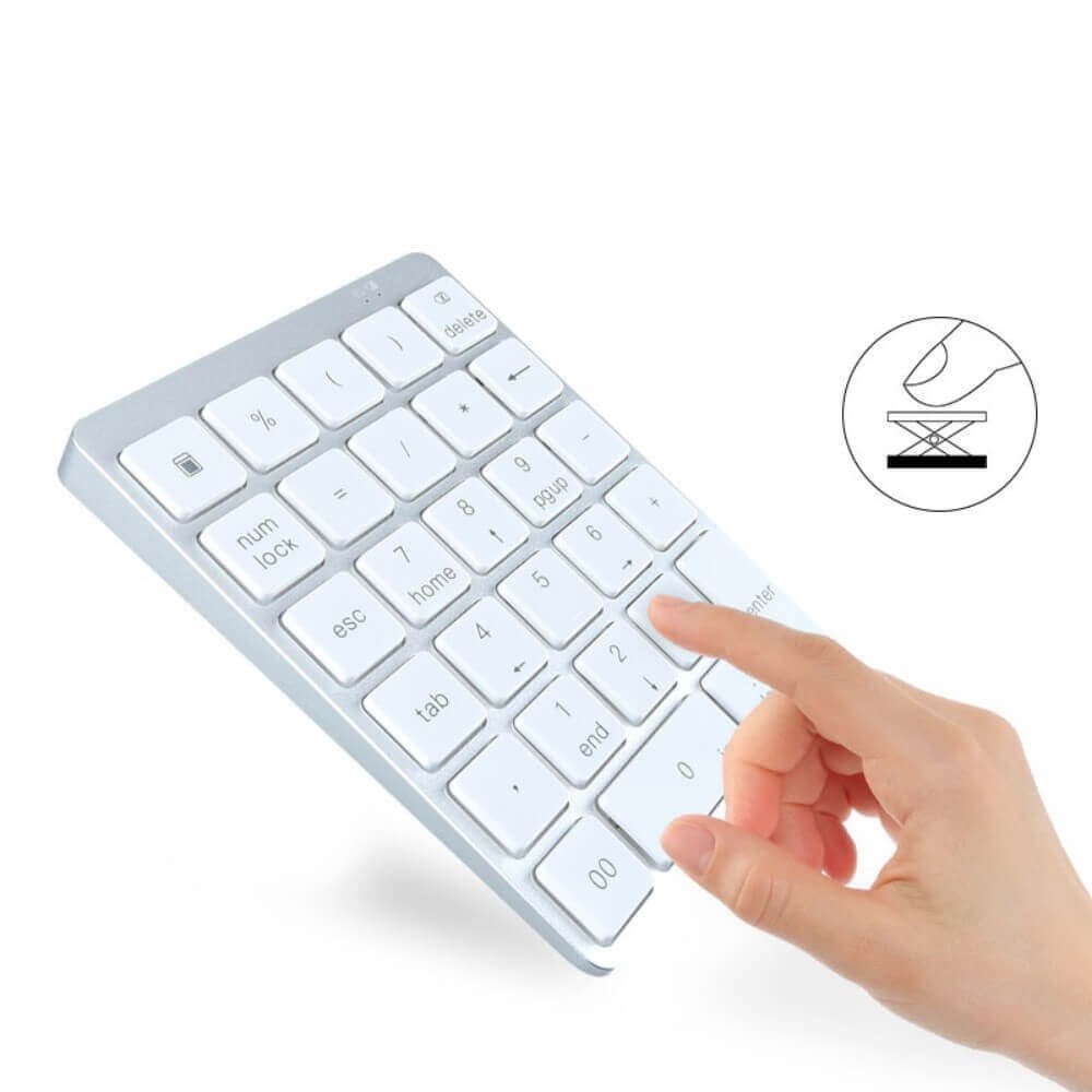Teclado Numérico Externo Sem Fio Bluetooth 28 Teclas Portátil ...