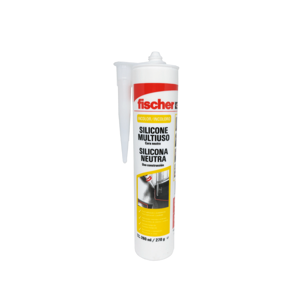 Novo Silicone Neutro 260ml fischer - Incolor | MadeiraMadeira