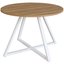 Mesa de Jantar Redonda 110cm Pés Industrial Idea A03 Nogal Sevilha ...