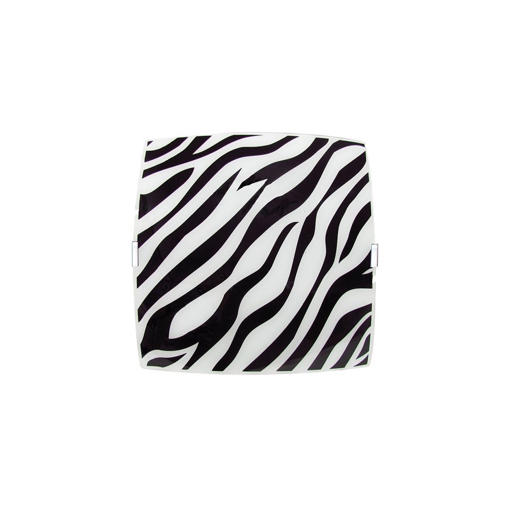 LUMINÁRIA PLAFON QUADRADO PEQ ZEBRA PRETO - 1310 PEQ PT | MadeiraMadeira