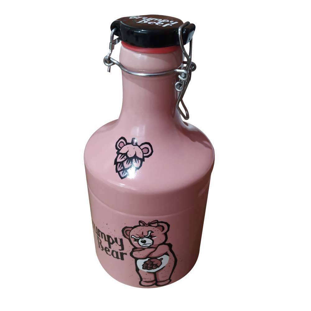 Garrafão Growl Grumpy Beer 2L com Tampa Rosa | MadeiraMadeira