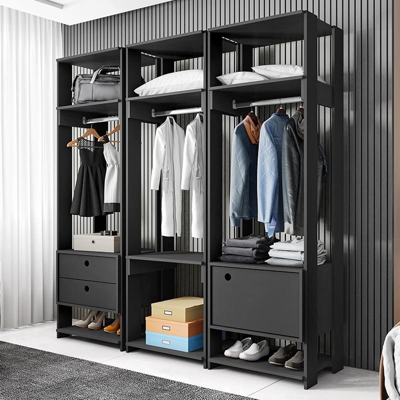 Guarda Roupa Modulado Closet Completo Titan Preto Velluto - PR Móveis ...