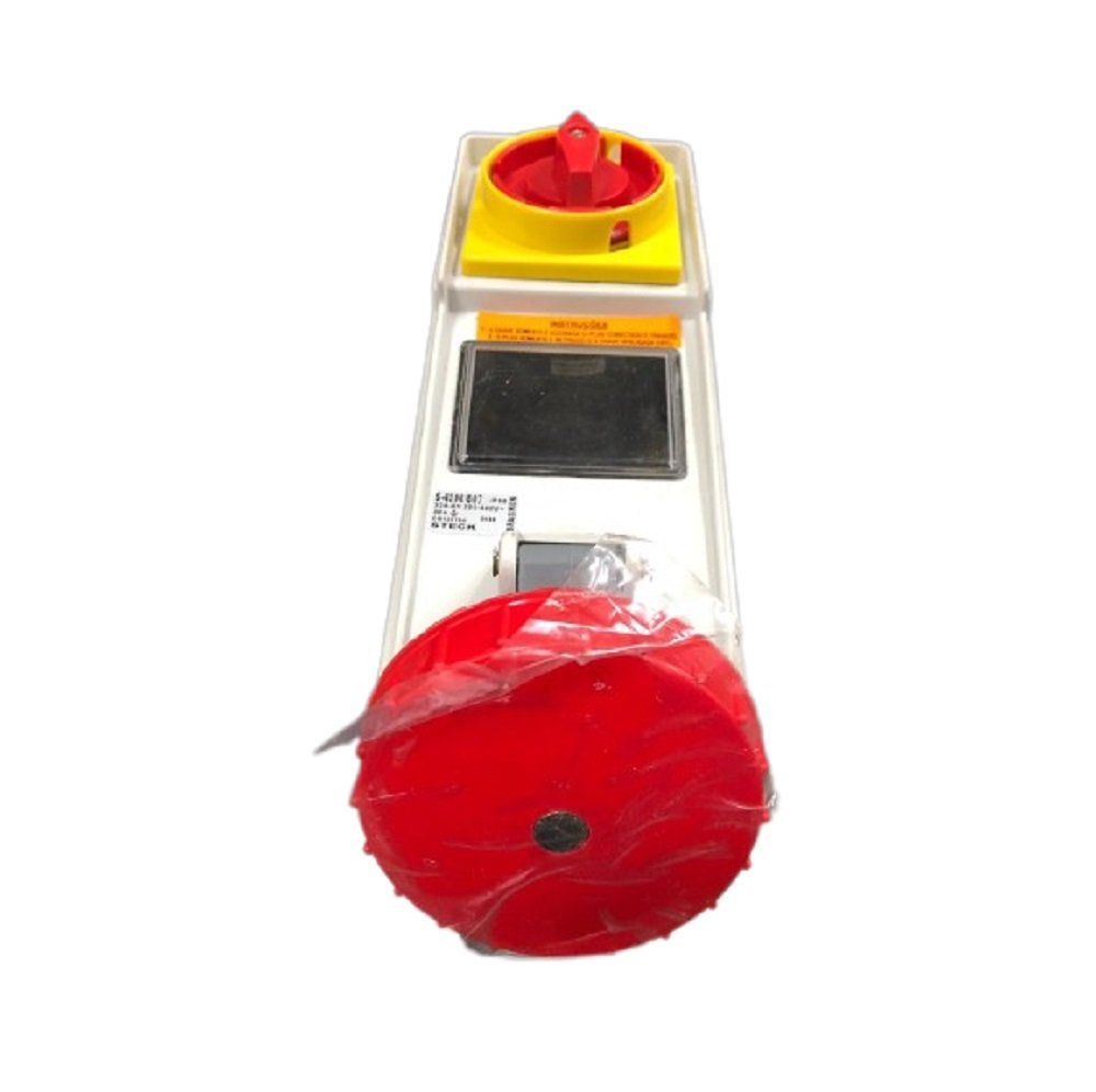 Tomada Sobrepor 3P+T 32A 6H 380V Vermelho Com Bloqueio Mecânico - Steck S-4506B07 | MadeiraMadeira