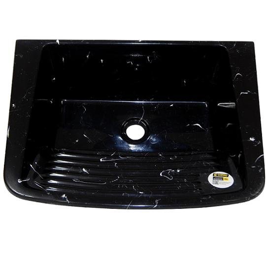 Tanque de Lavar Roupa Granitadoo 55x41 20l Tdf Preto Onix | MadeiraMadeira
