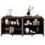 Aparador Buffet Sala Sense 4 Portas 160cm com Pés de Madeira Preto ...