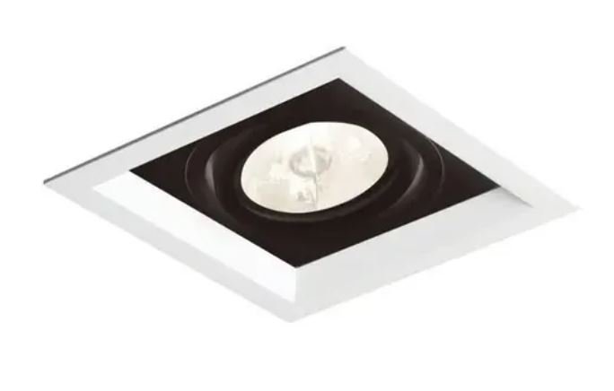 EMBUTIDO PAR20 SIMPLES RECUADO BRANCO FUNDO PRETO | MadeiraMadeira